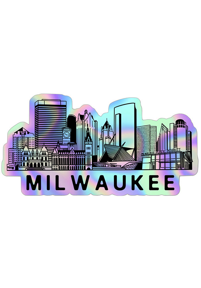 Milwaukee Souvenir | Milwaukee Stickers SILVER Color Skyline - 3300095