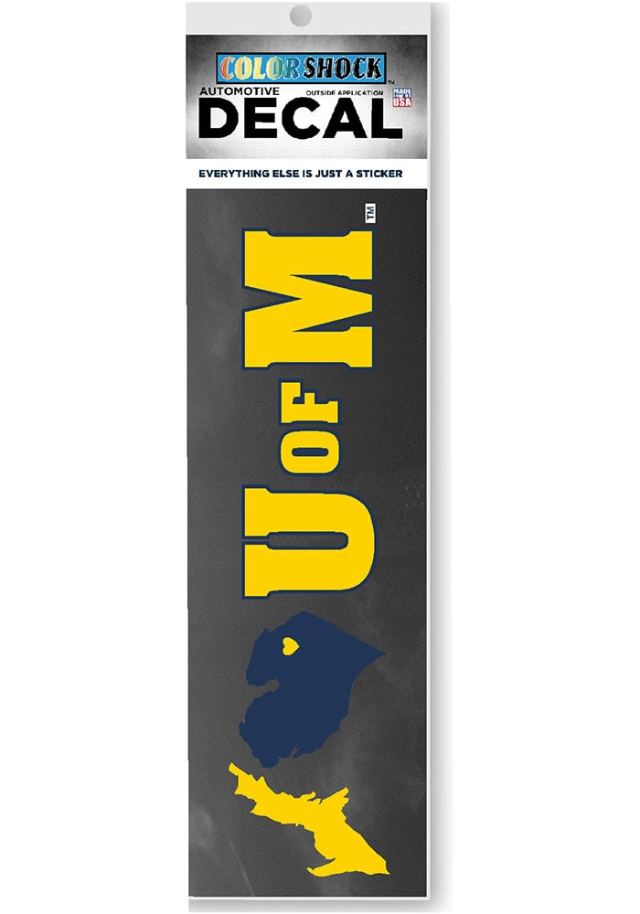MAIZE Michigan Wolverines I Heart State Shape Decal - 336895620