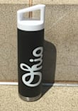 Ohio BLACK Script 22oz Bottle with White Cap Stainless Steel Bottle ...