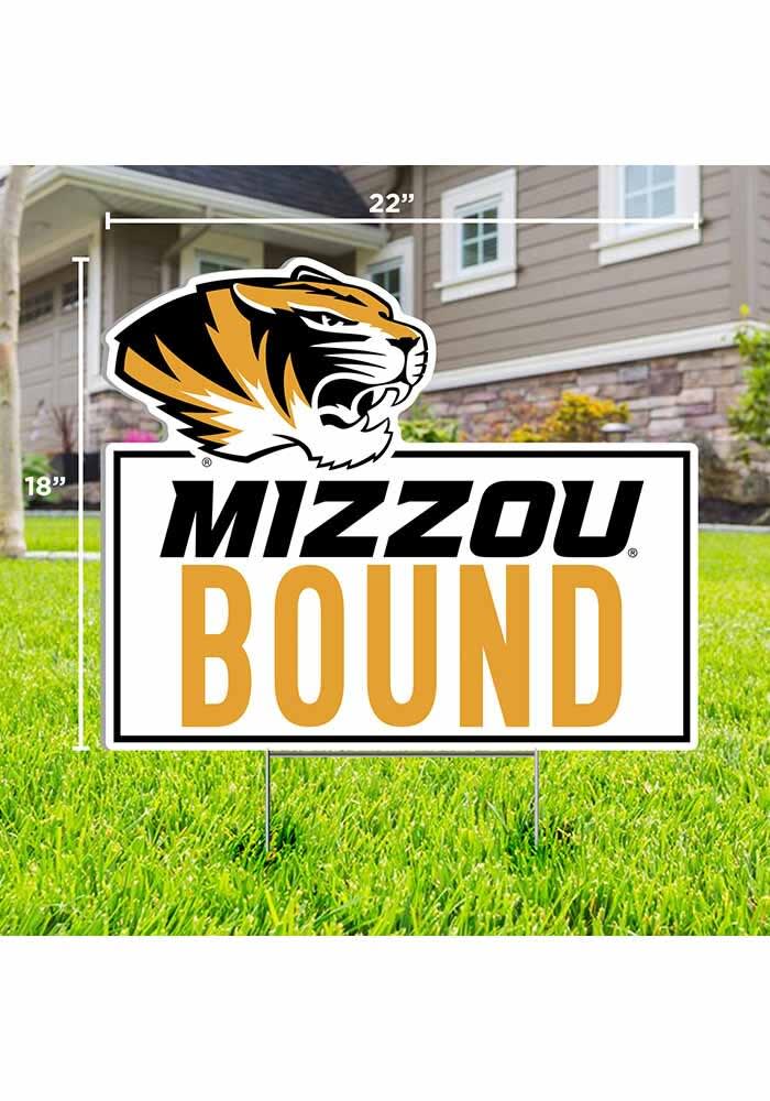Missouri Tigers White School Bound Yard Sign - 337550860