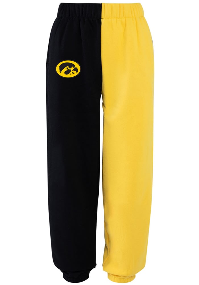 Hype and Vice Womens BLACK/GOLD Iowa Hawkeyes Two Tone Sweatpants ...