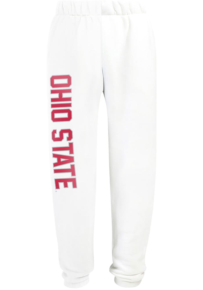 Ohio State Buckeyes Hype and Vice Womens WHITE Basic Sweatpants - 33970570