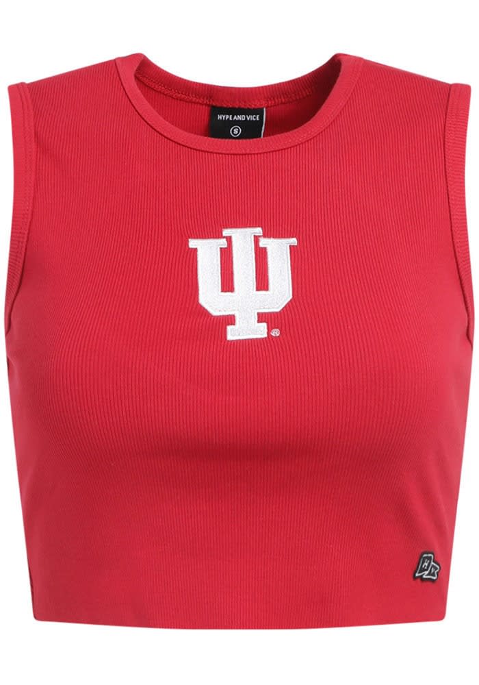 Indiana Hoosiers Hype and Vice Womens CARDINAL Cut Off Tank Top - 33970705