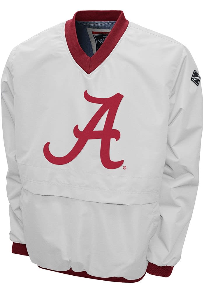 Alabama Crimson Tide Mens Big Logo WHITE Pullover Jackets - 3450622