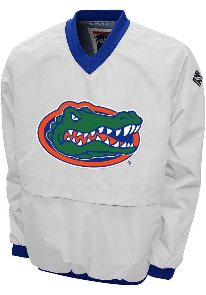 Florida Gators Mens Big Logo WHITE Pullover Jackets - 3450626