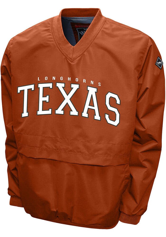 Texas Longhorns Mens Members Windshell BURNTORANGE Pullover Jackets ...