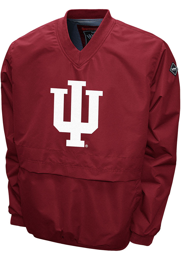 Mens Red Indiana Hoosiers Big Logo Windshell Pullover Jackets - 34560118