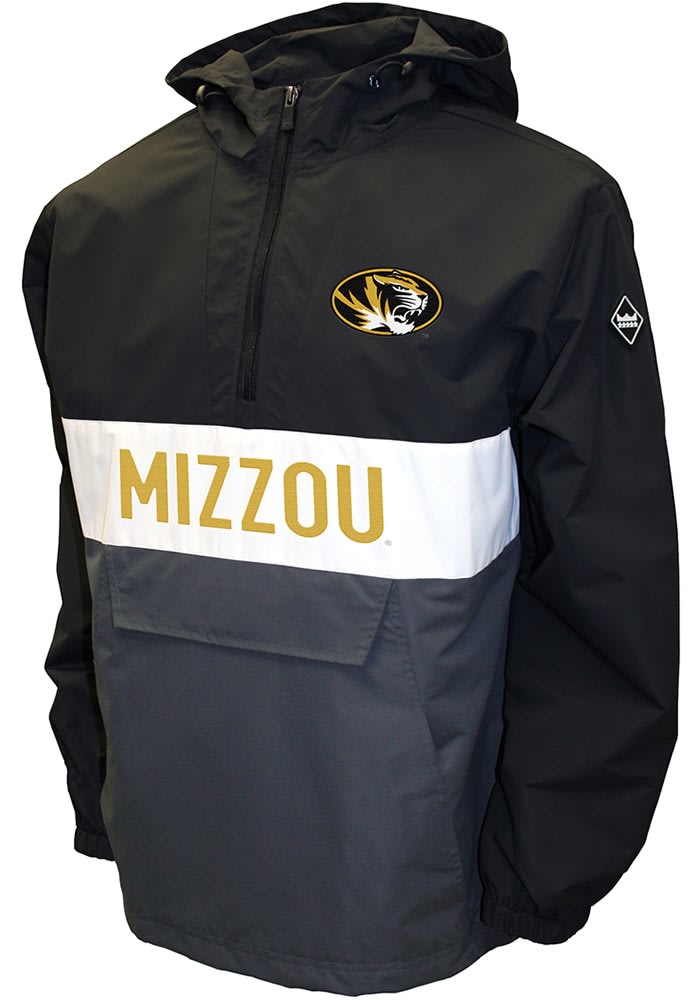 Missouri Tigers Mens Alpha Anorak BLACK Pullover Jackets - 34560148