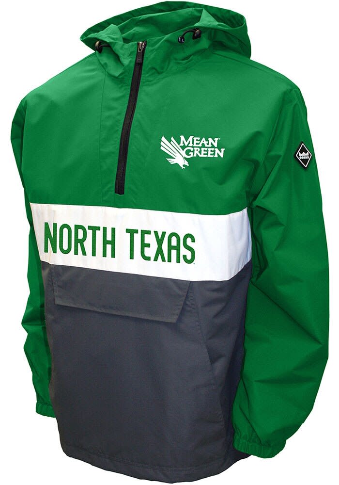 North Texas Mean Green Mens Alpha Anorak GREEN Pullover Jackets - 34560150