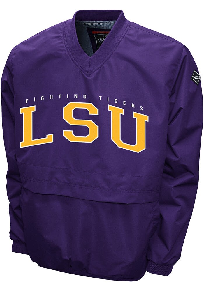 LSU Tigers Mens Members Windshell PURPLE Pullover Jackets - 34560230