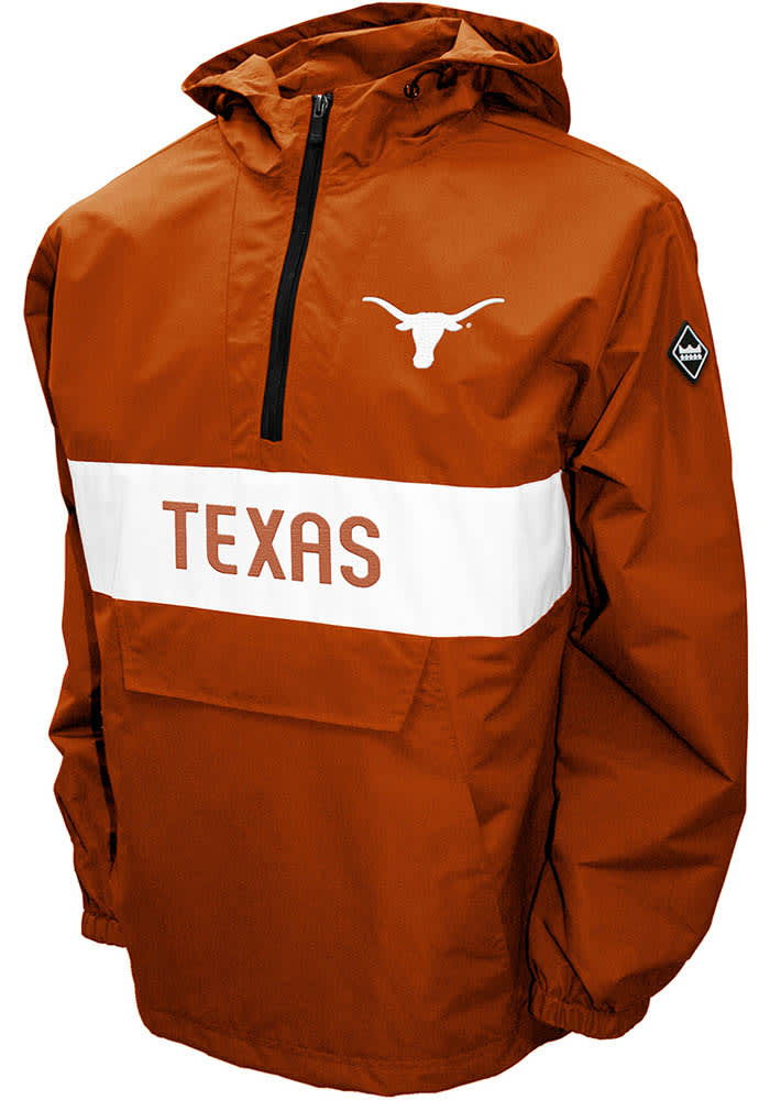 Texas Longhorns Mens Alpha Anorak BURNTORANGE Pullover Jackets - 34560294