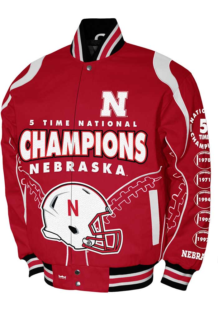 Mens Red Nebraska Cornhuskers Football Commemorative Cotton Twill ...