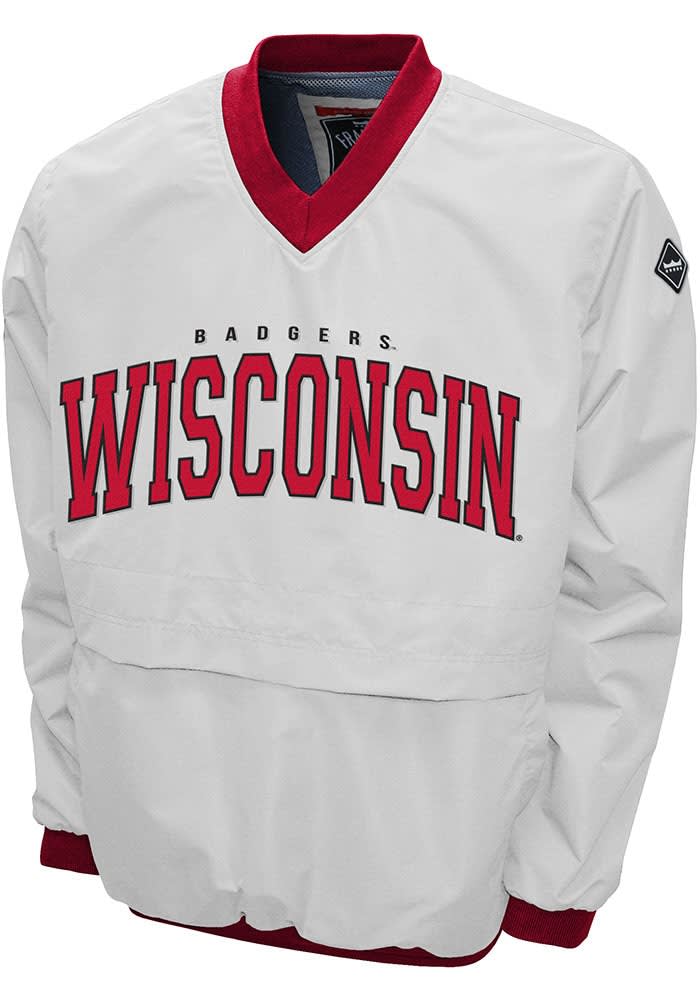 Wisconsin Badgers Mens Members Windshell Red Pullover Jackets - 34560412