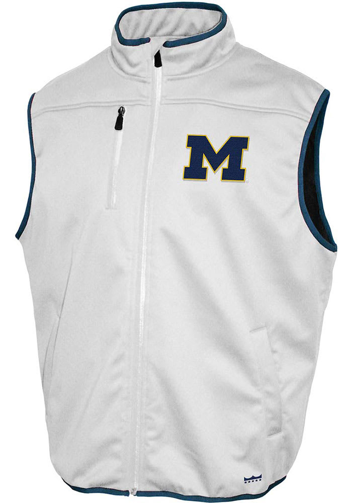 Mens White Michigan Wolverines FC Softshell Vest - 34560418