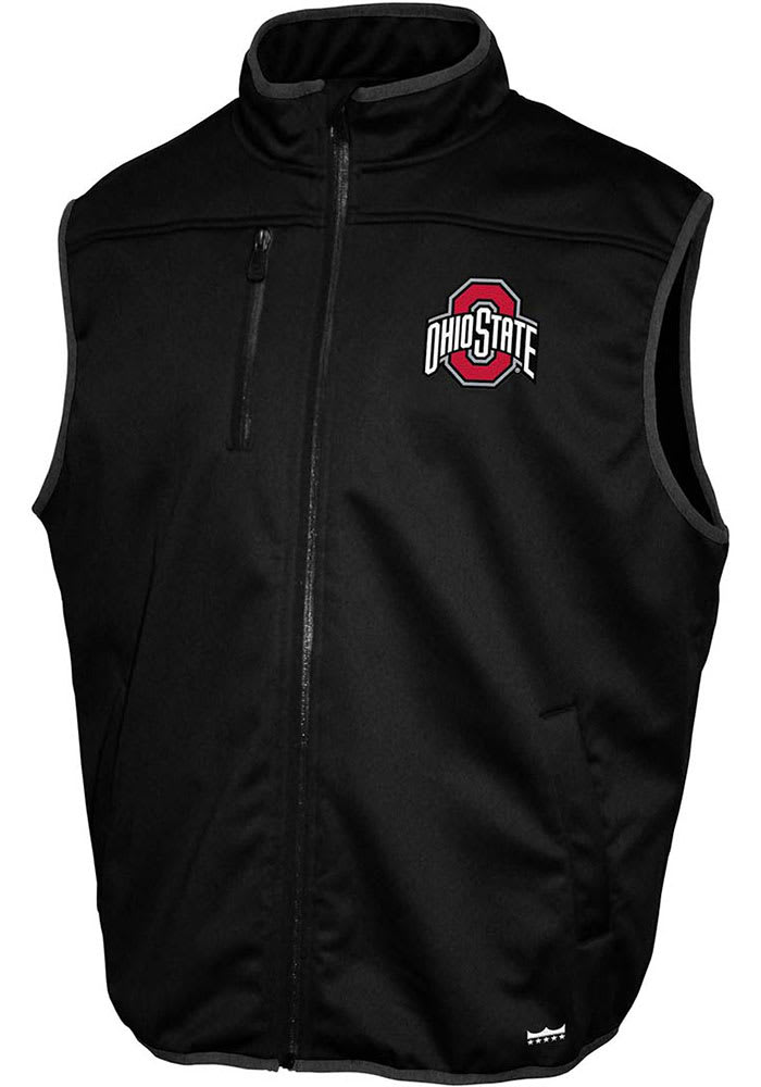 Mens BLACK Ohio State Buckeyes FC Softshell Vest - 34560420