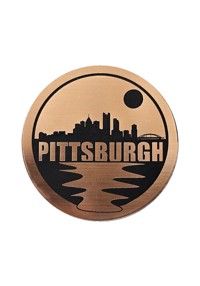 Pittsburgh Souvenir | Pittsburgh Stickers COPPER Skyline Metallic ...