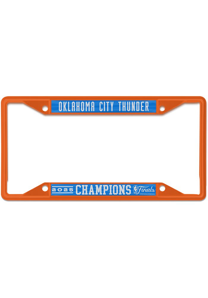 Oklahoma City Thunder License Plate Frame - Oklahoma City Thunder LIGHT ...