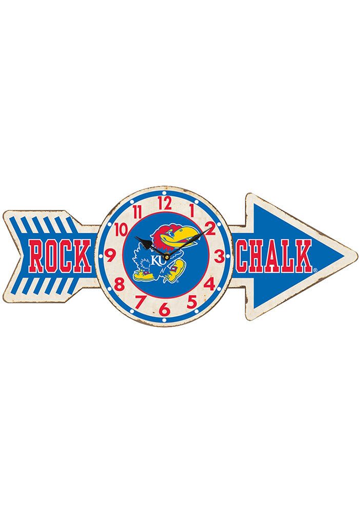 Kansas Jayhawks ROYAL Arrow Wall Clock - 34940088