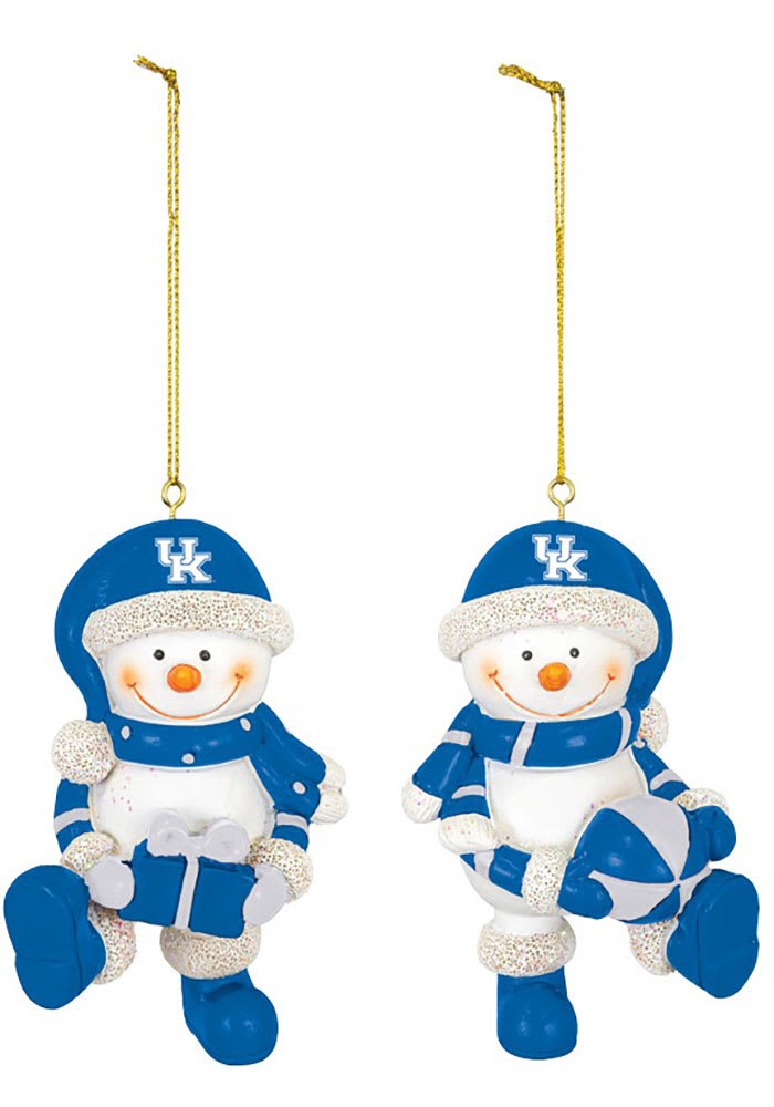 Kentucky Wildcats WHITE Resin Snowman Ornament - 34940372