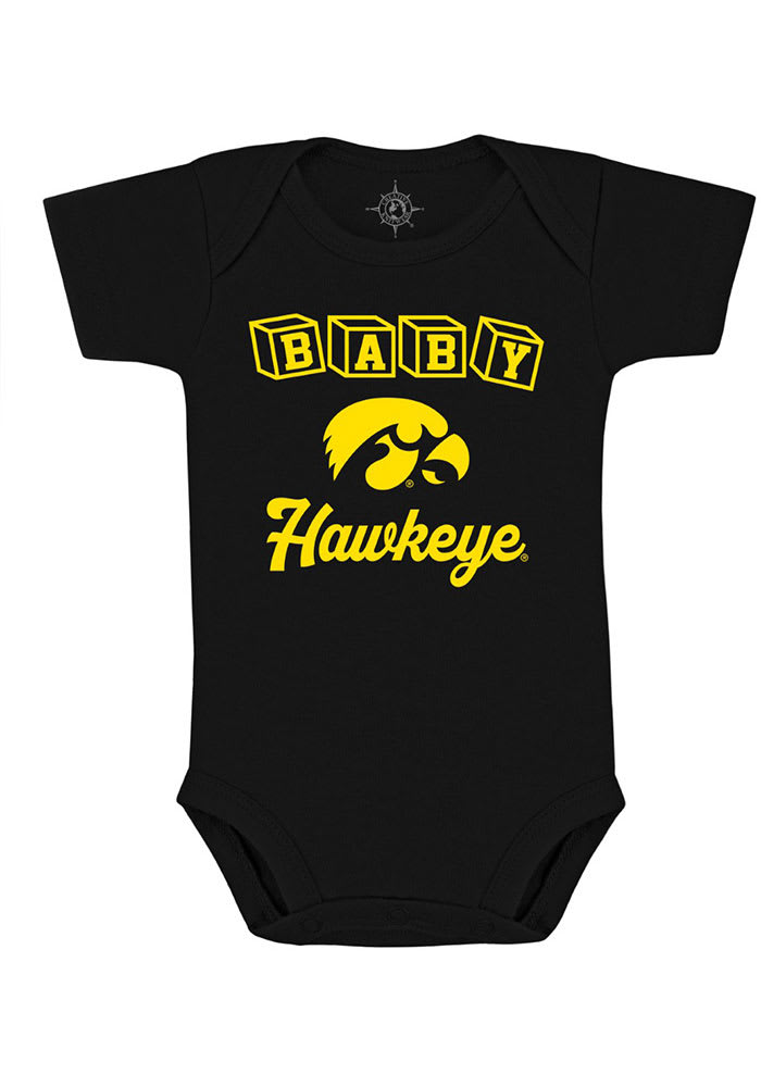 Baby BLACK Iowa Hawkeyes Baby Mascot One Piece - 35010265