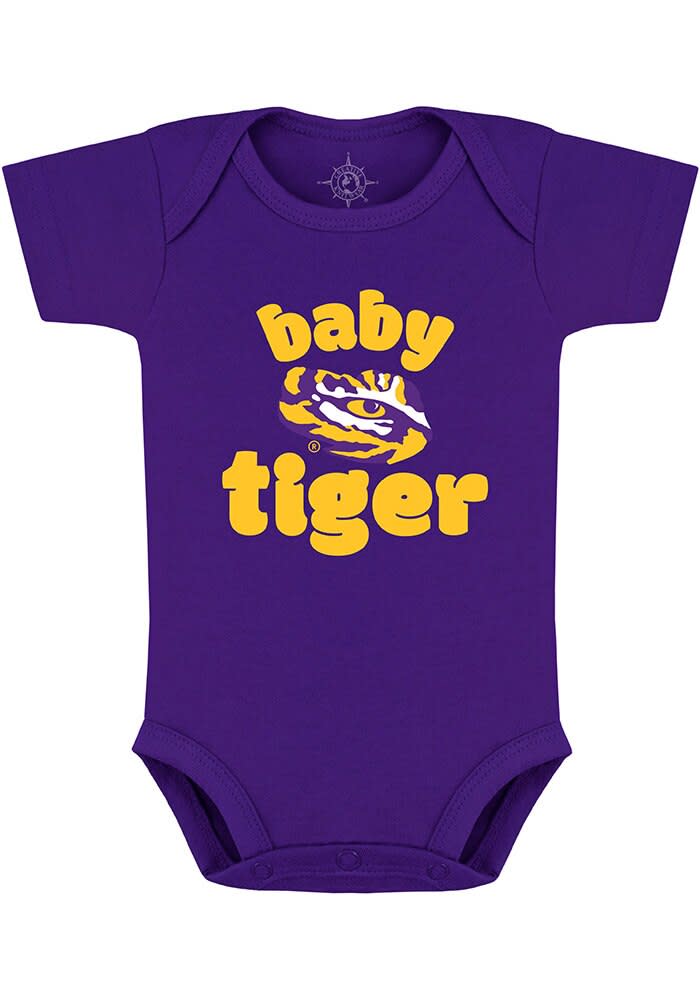 LSU LSU Tigers PURPLE Baby Baby Tiger One Piece - 35010525