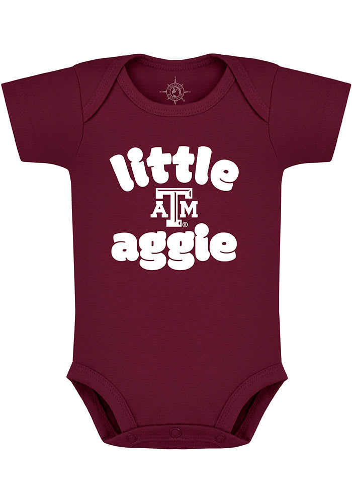 Texas A&M Texas A&M Aggies MAROON Baby Baby Aggie One Piece - 35010591