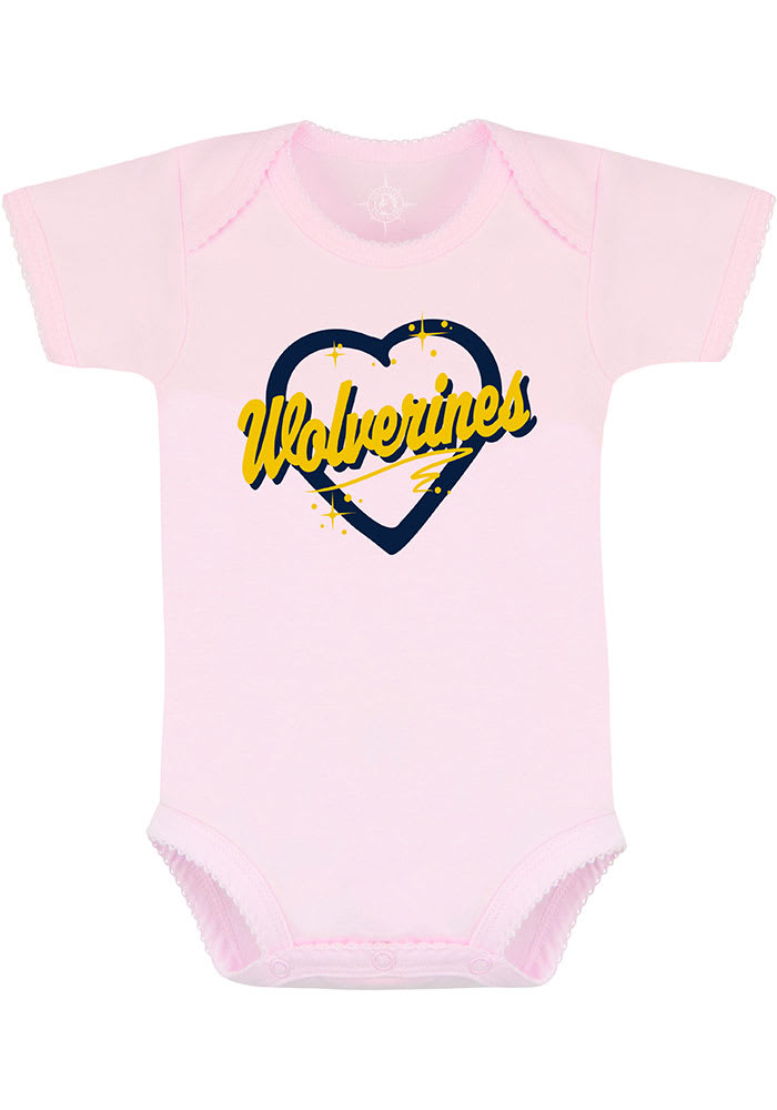 Baby PINK Michigan Wolverines Pink One Piece - 35010900