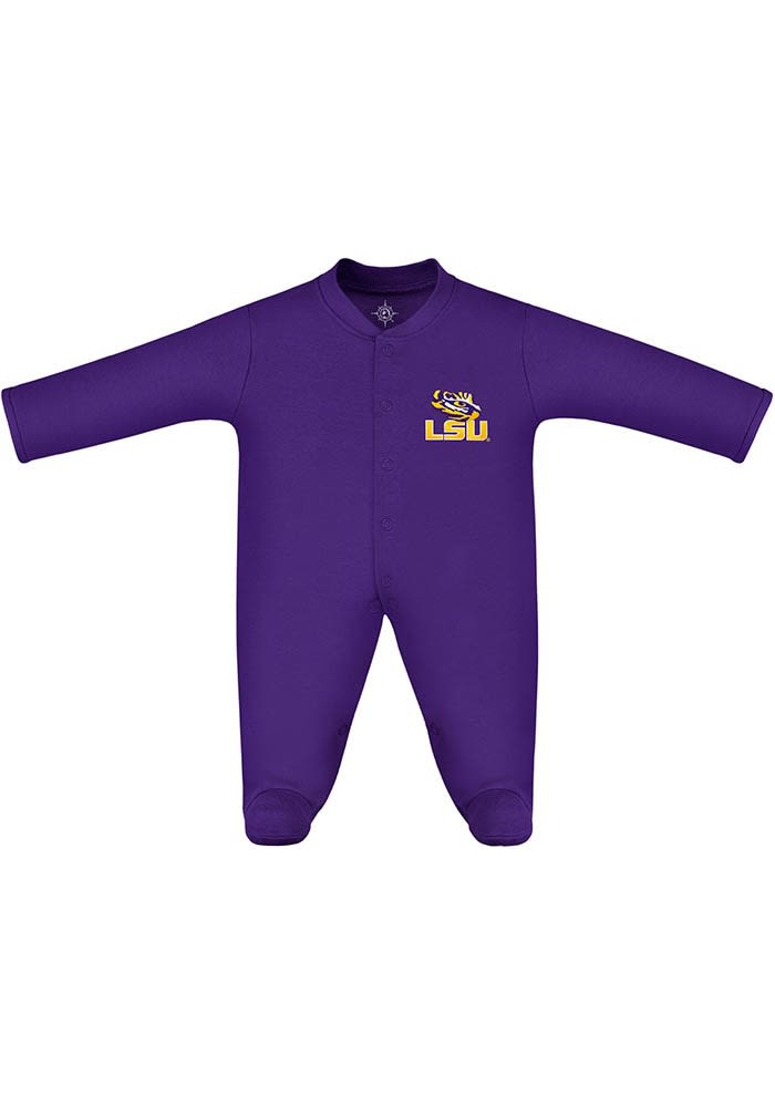 LSU Tigers PURPLE Baby Footed Romper Pajamas - 35011049