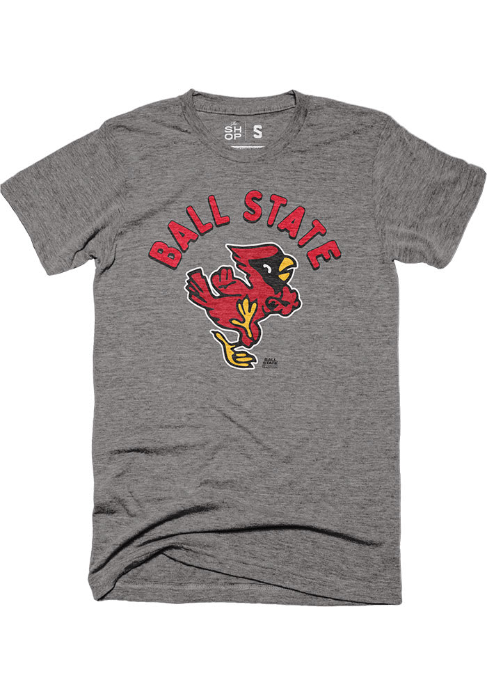 Ball State Cardinals HEATHER GREY Vintage Short Sleeve Fashion T Shirt ...