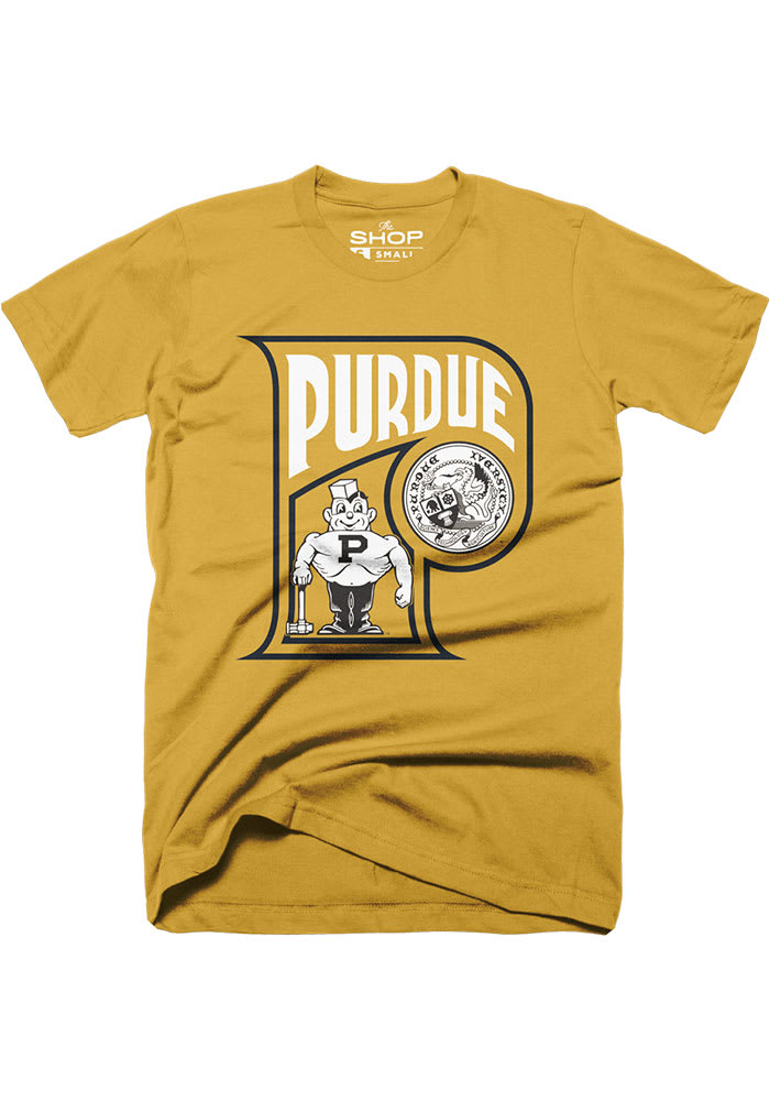 GOLD Purdue Boilermakers Vault Short Sleeve Fashion T Shirt - 35320015