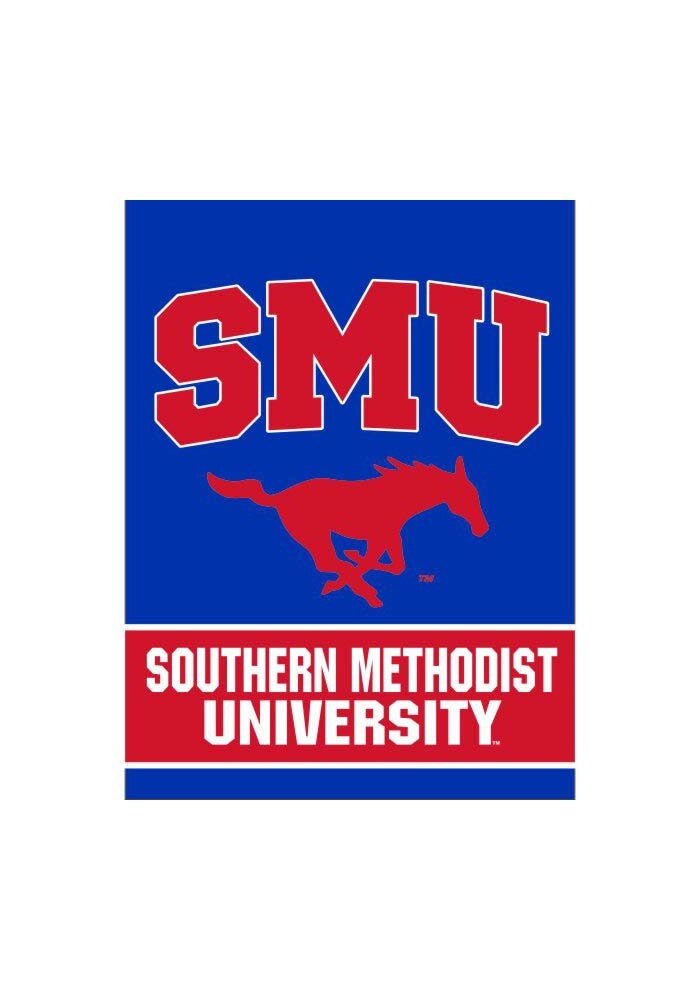 SMU Mustangs BLUE 30x40 Blue Silk Screen Banner - 3562434