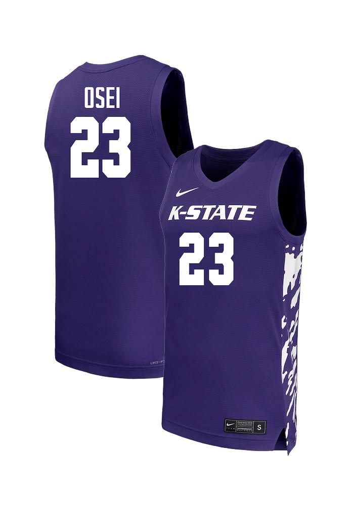 Stephen Osei K-State Wildcats PURPLE NIL Name And Number Jersey - 3565088