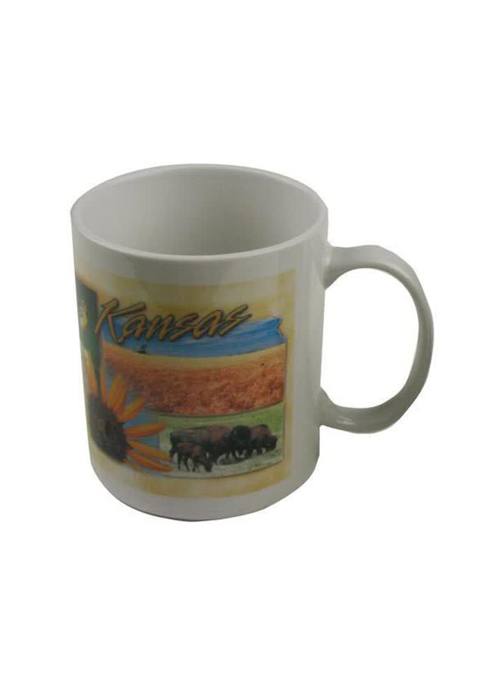 Kansas White Symbols Ceramic Mug - 358031