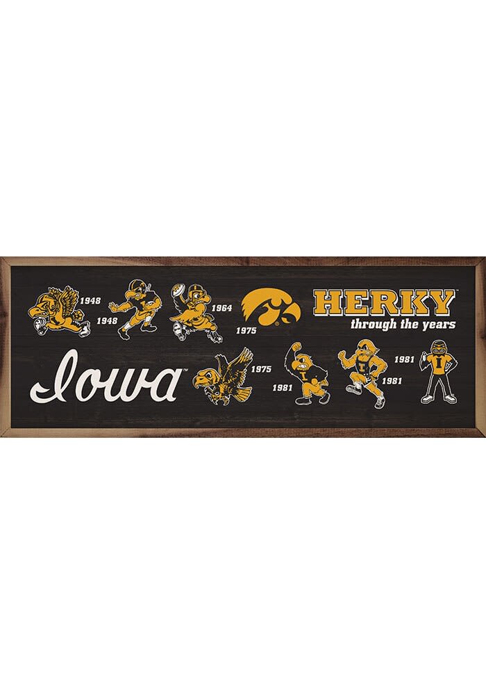 Iowa Hawkeyes 12x4 Sign BLACK - 3610005