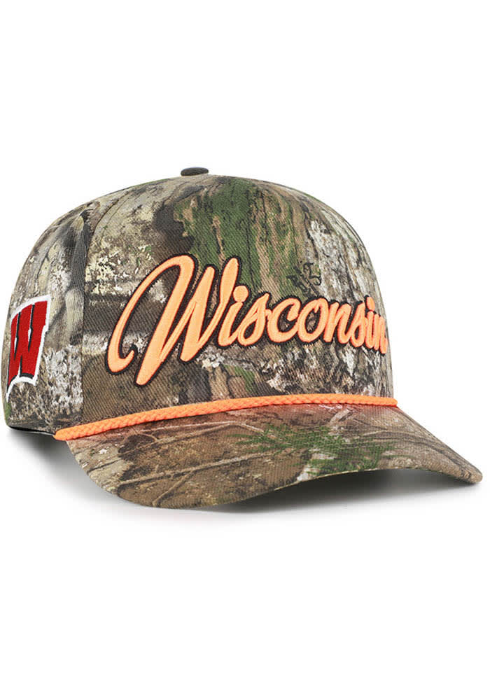 47 Wisconsin Badgers CAMO Realtree Overhand Hitch Adjustable Hat - 3726826