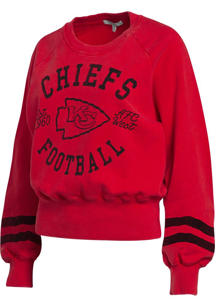 Kansas City Chiefs WEAR by Erin Andrews Crew Sweatshirt Womens Red ...