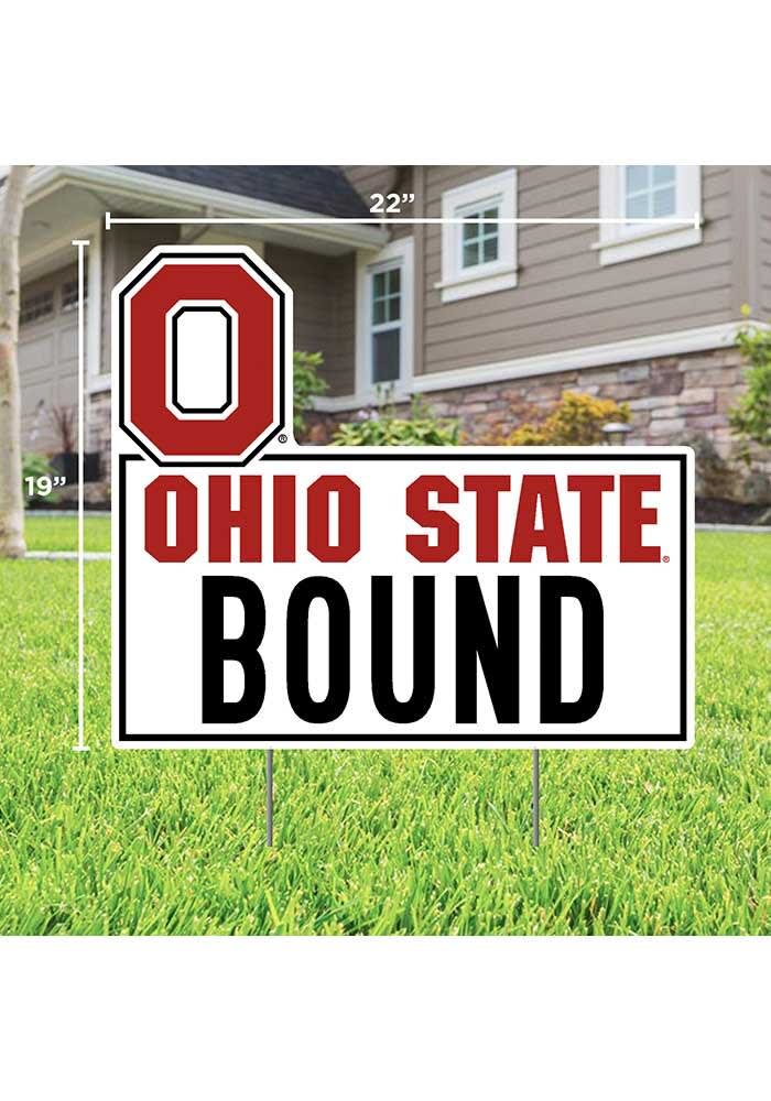 Ohio State Buckeyes White School Bound Yard Sign - 3741894