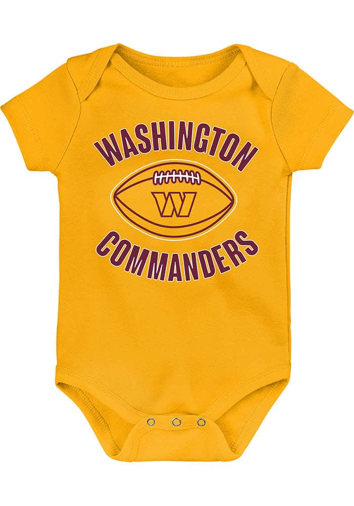 Washington Washington Commanders GOLD Baby Little Kicker One Piece ...