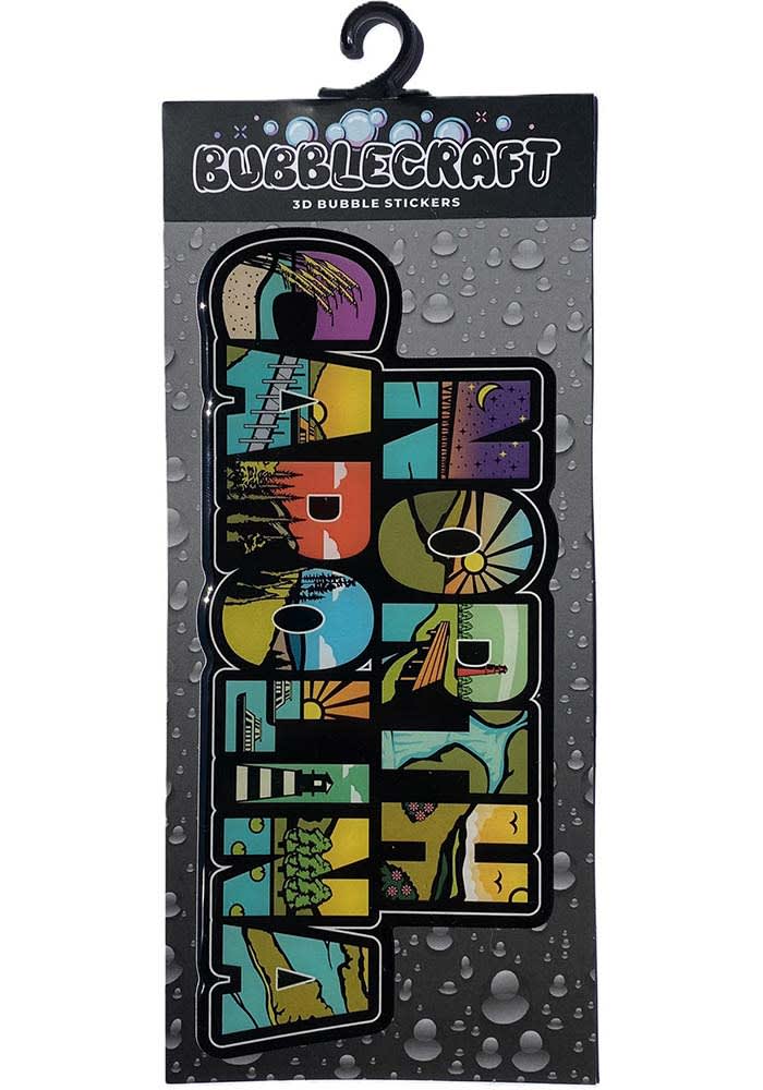 North Carolina Souvenir | North Carolina Stickers BLACK Illustrated ...