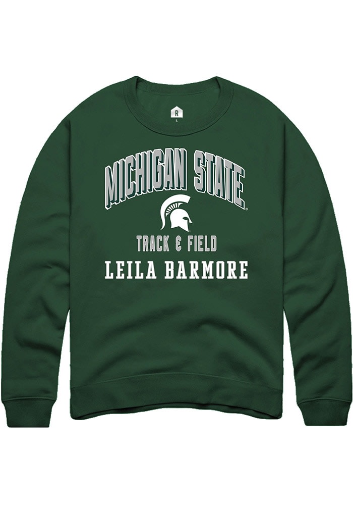 Leila Barmore Mens GREEN Michigan State Spartans NIL Arch Logo Player ...