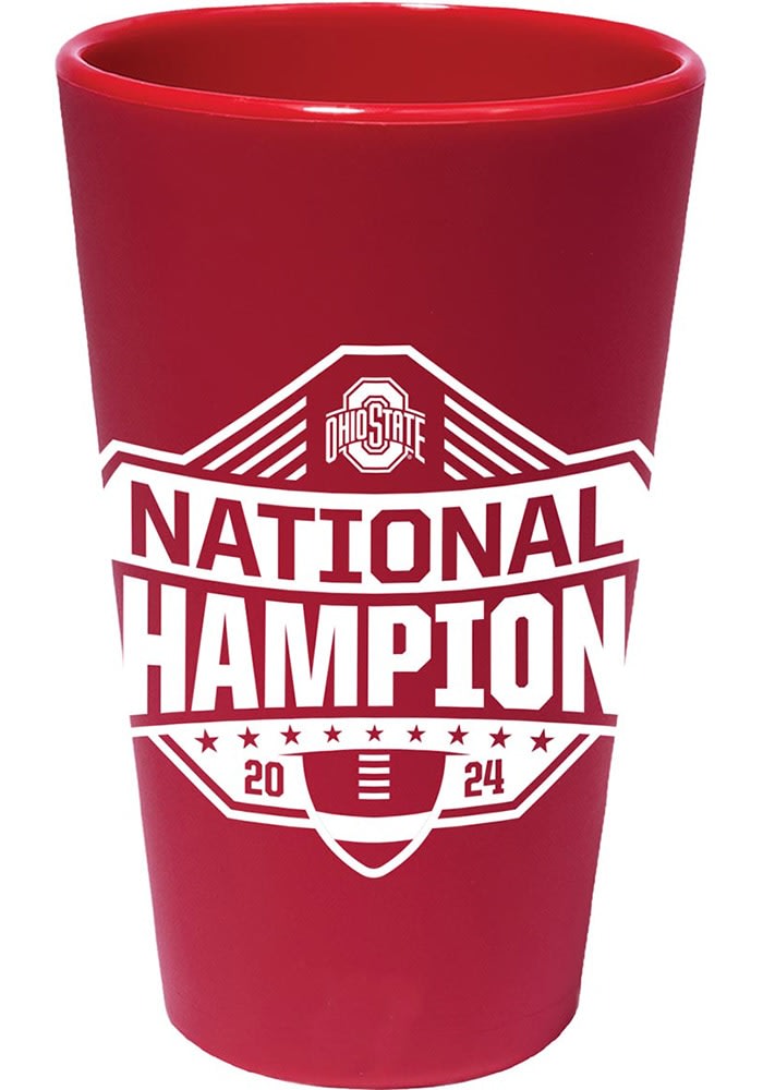 Ohio State Buckeyes Red 2024 Football National Champions Silicone Pint ...