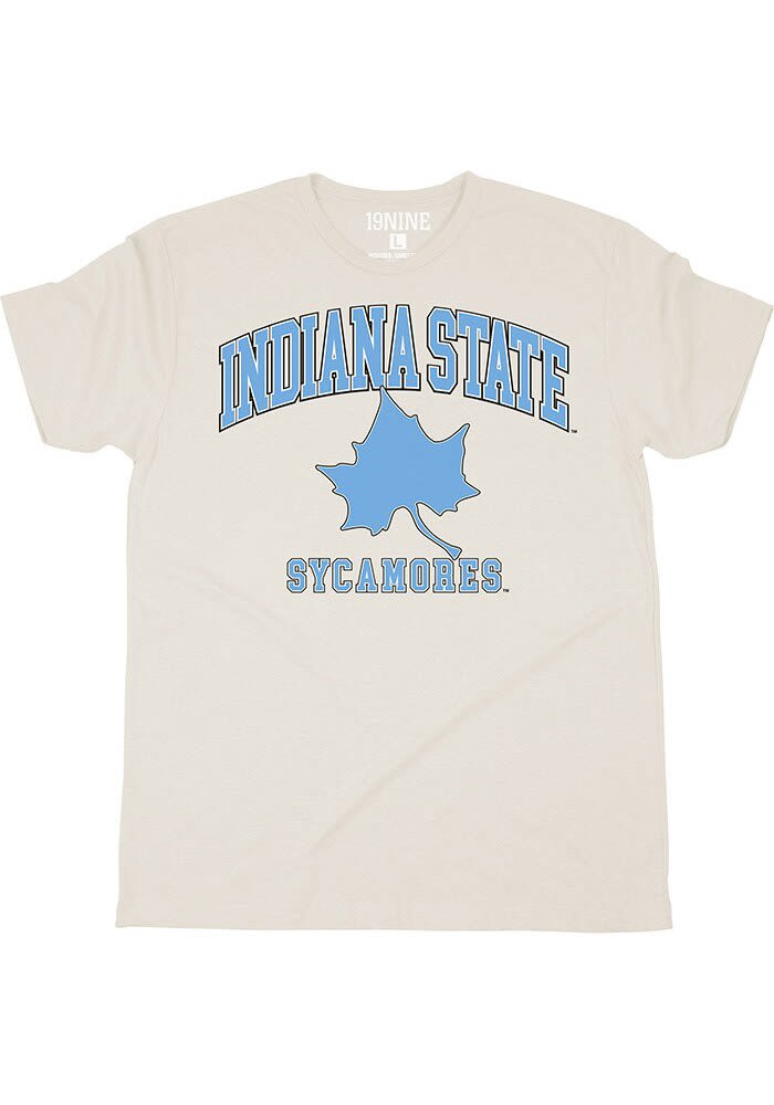 Indiana State Sycamores OATMEAL Oversized Logo Classic Short Sleeve ...