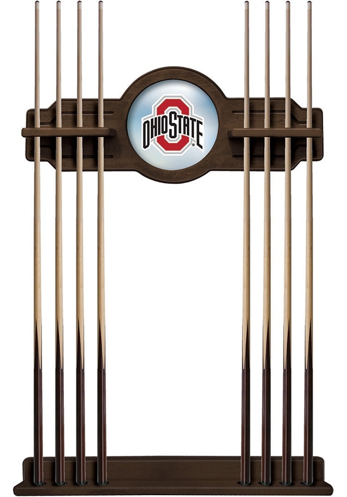 Ohio State Buckeyes Solid Wood Cue Rack Pool Table BROWN - 3957002