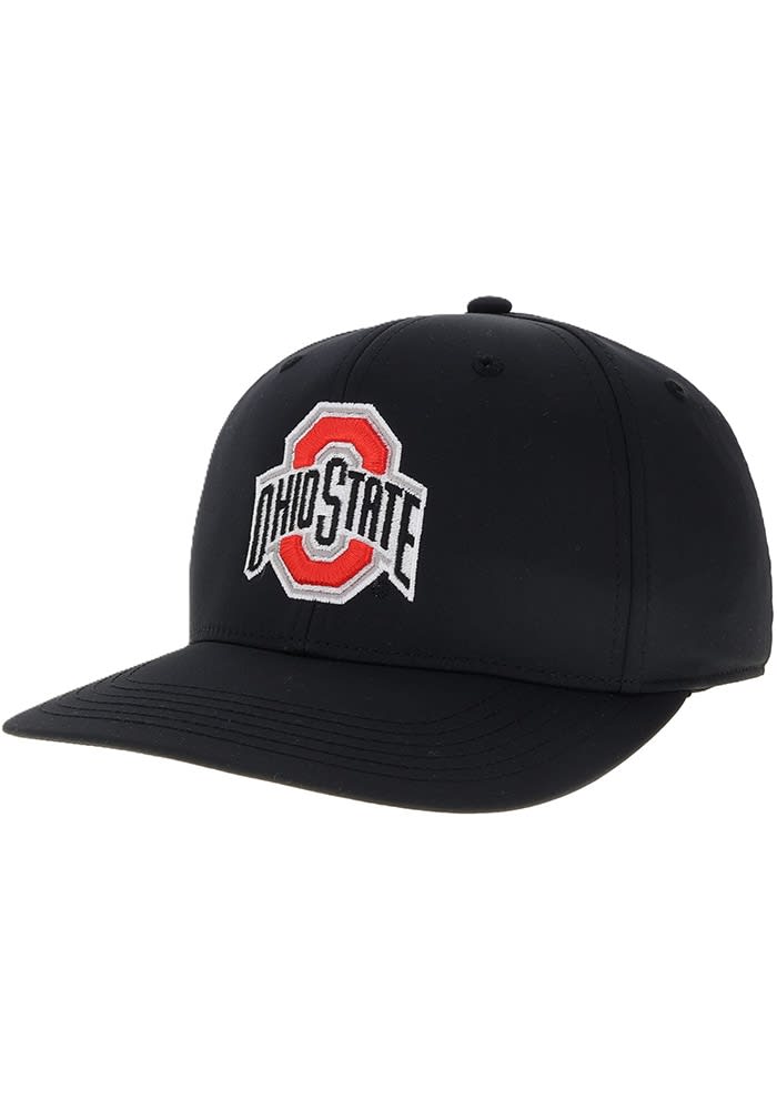 BLACK Back Nine Stretch Fit Primary Mark Ohio State Buckeyes Flex Hat ...