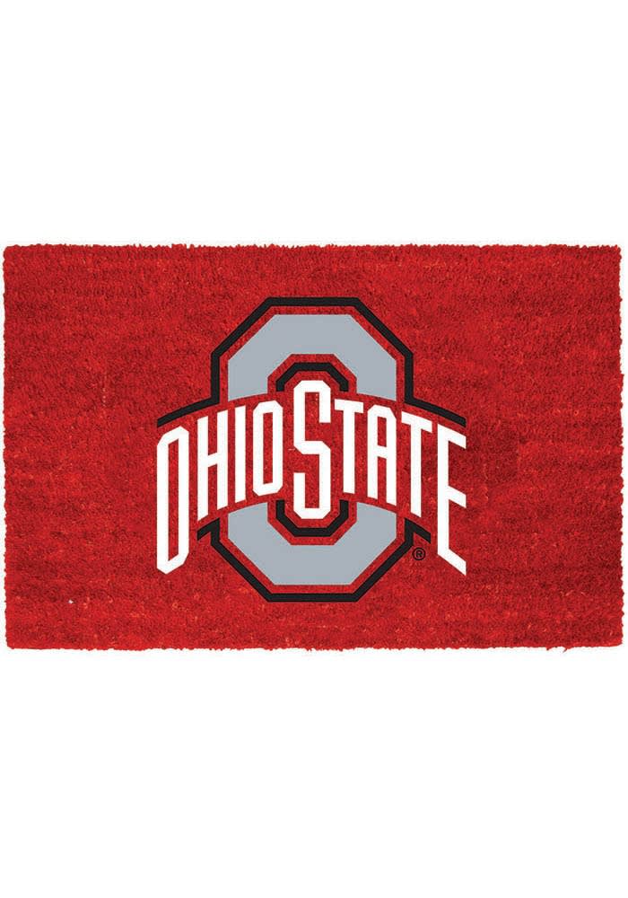Ohio State Buckeyes SCARLET Color Coir Fiber Door Mat - 398431316