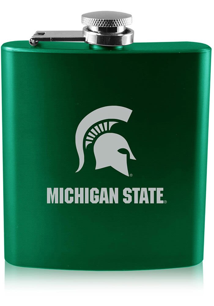 Michigan State Spartans GREEN Old Fashioned Flask - 4010027