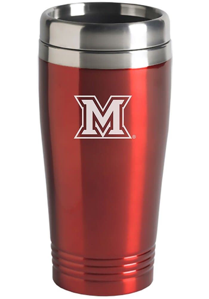Miami RedHawks Red 16oz Stainless Steel Travel Mug - 4010094