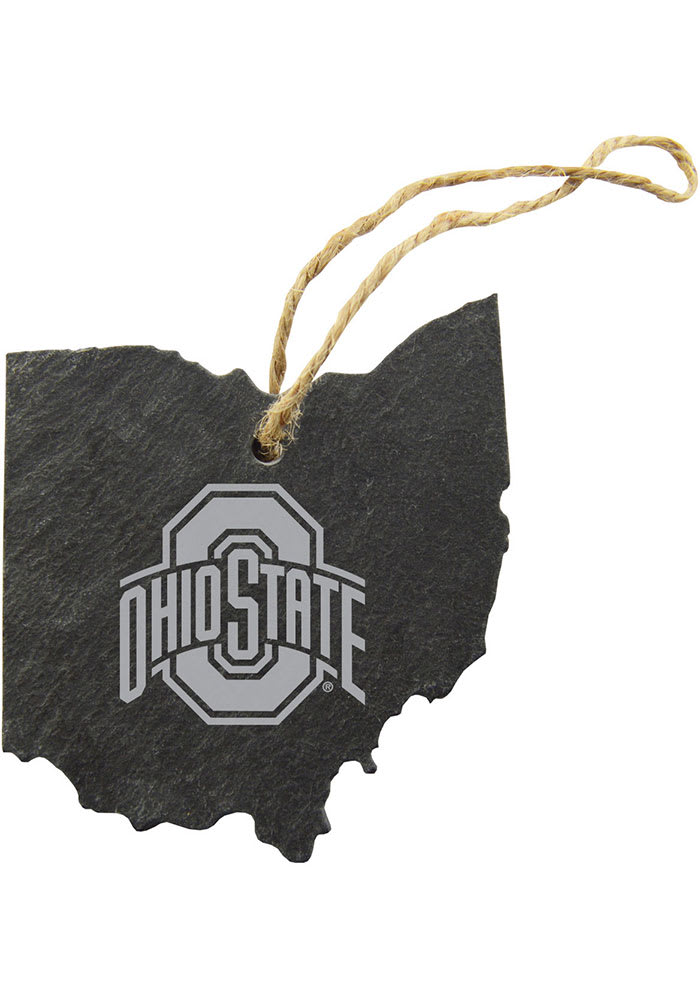 Ohio State Buckeyes SLATE Slate State Shape Ornament - 40140403