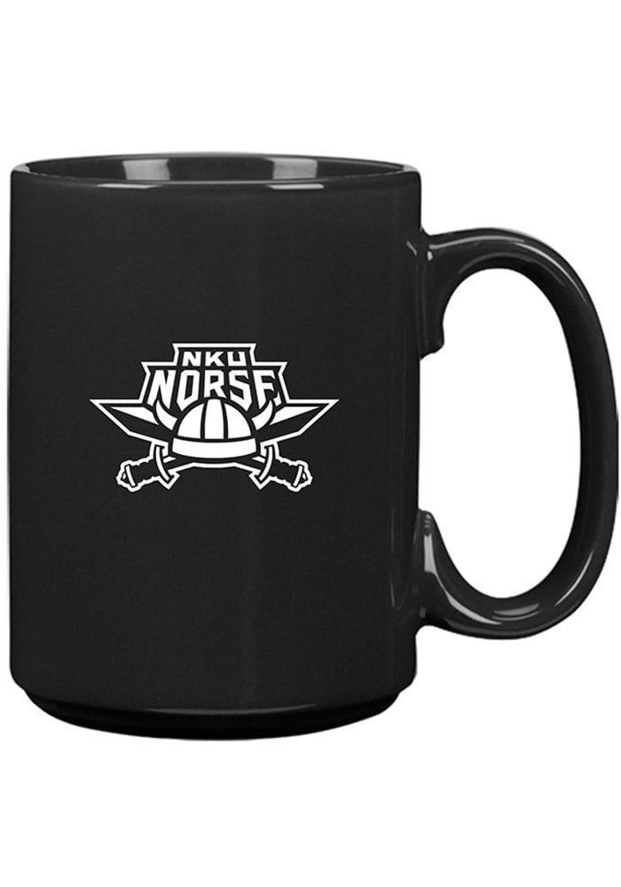 Northern Kentucky Norse BLACK 15oz Solid Color Ceramic Mug - 4014461