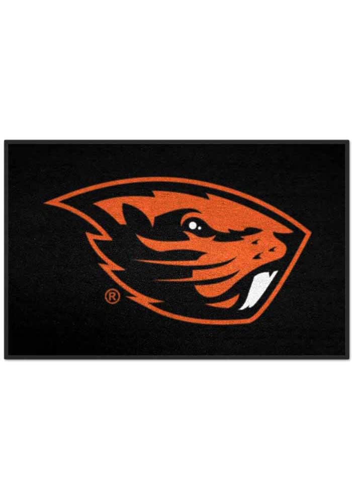 Oregon State Beavers Logo Interior Rug BLACK - 40519548